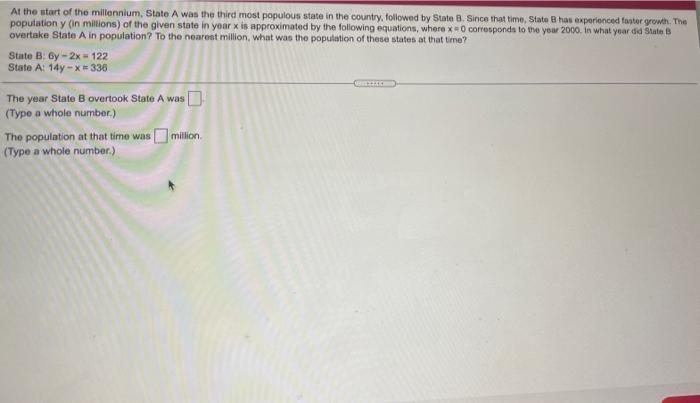 Solved At the start of the millennium, State A was the third | Chegg.com