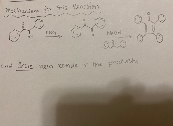 Solved Mechanism for this reaction. HNO3 NAOH OH and circle | Chegg.com