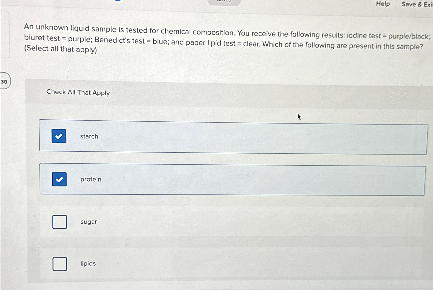 Solved HelpSave & ExiAn unknown liquid sample is tested for | Chegg.com