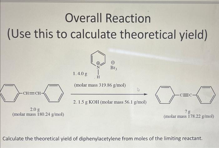 Solved Overall Reaction (Use this to calculate theoretical | Chegg.com