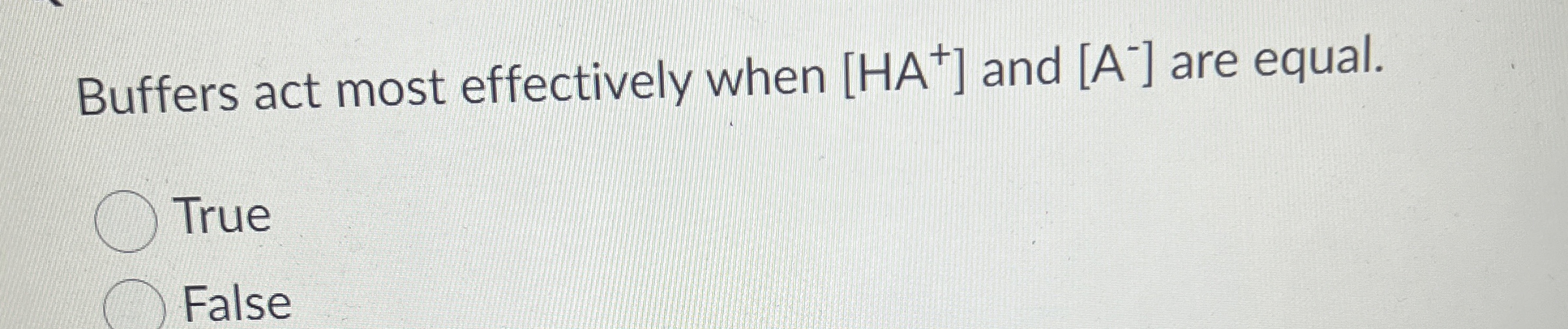 Solved Buffers act most effectively when HA+and A-are | Chegg.com