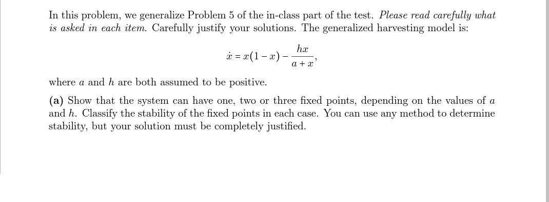 Solved In this problem, we generalize Problem 5 of the | Chegg.com