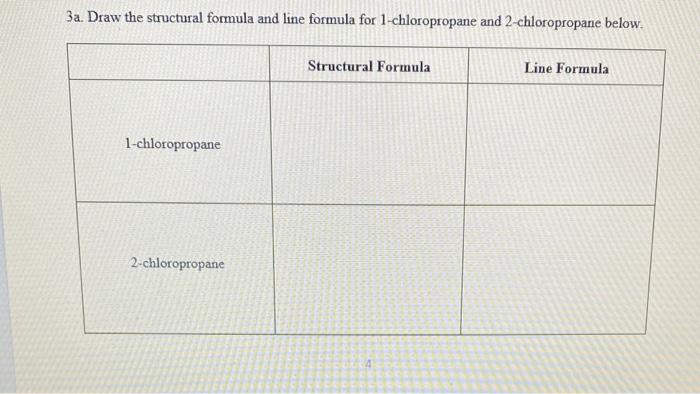 Solved 3a. Draw the structural formula and line formula for | Chegg.com