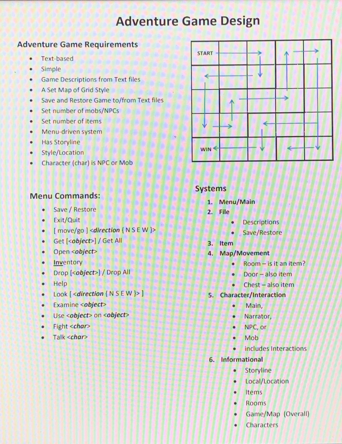 In c++ ﻿Adventure Game DesignAdventure Game | Chegg.com