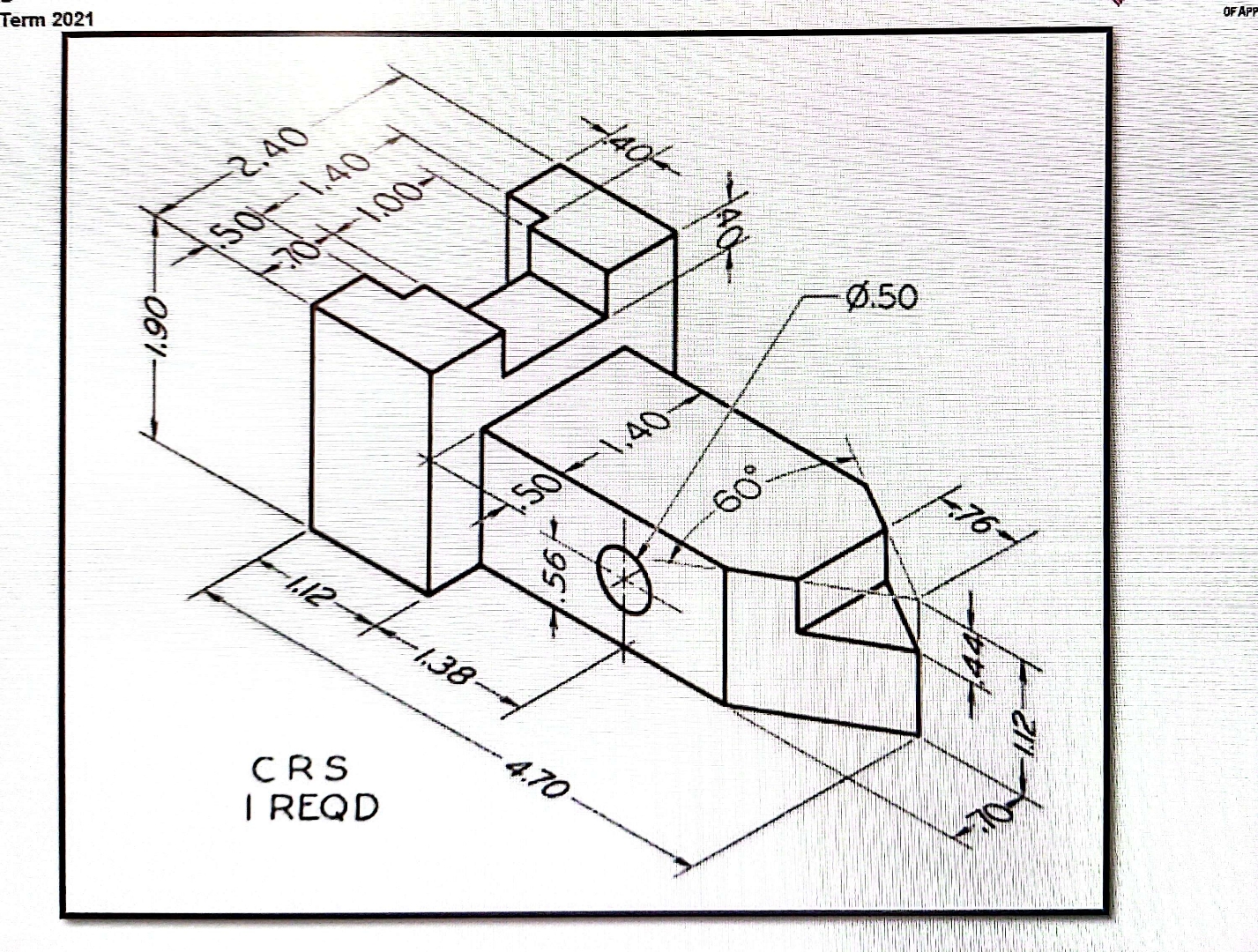 Solved How to draw relevant orthographic views of this | Chegg.com