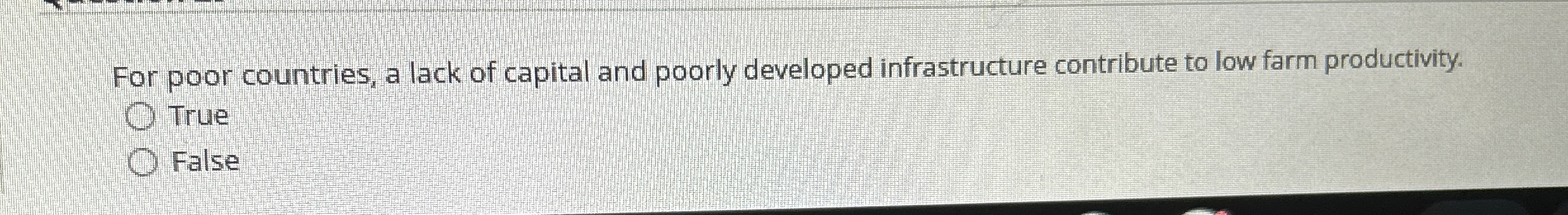 Solved For poor countries, a lack of capital and poorly | Chegg.com