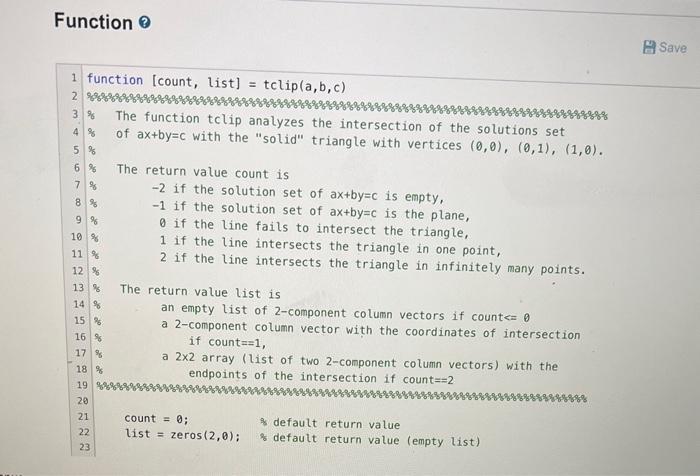 Solved Problem Statement: Create a function named tclip that | Chegg.com