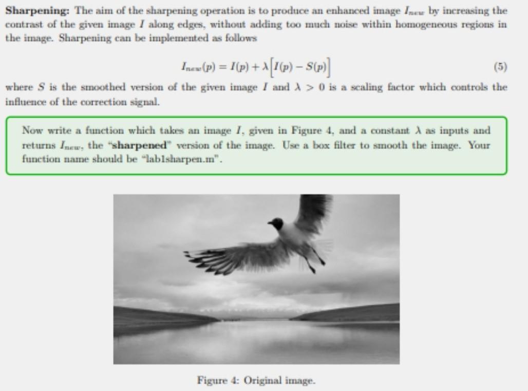 Solved Sharpening: The aim of the sharpening operation is to | Chegg.com