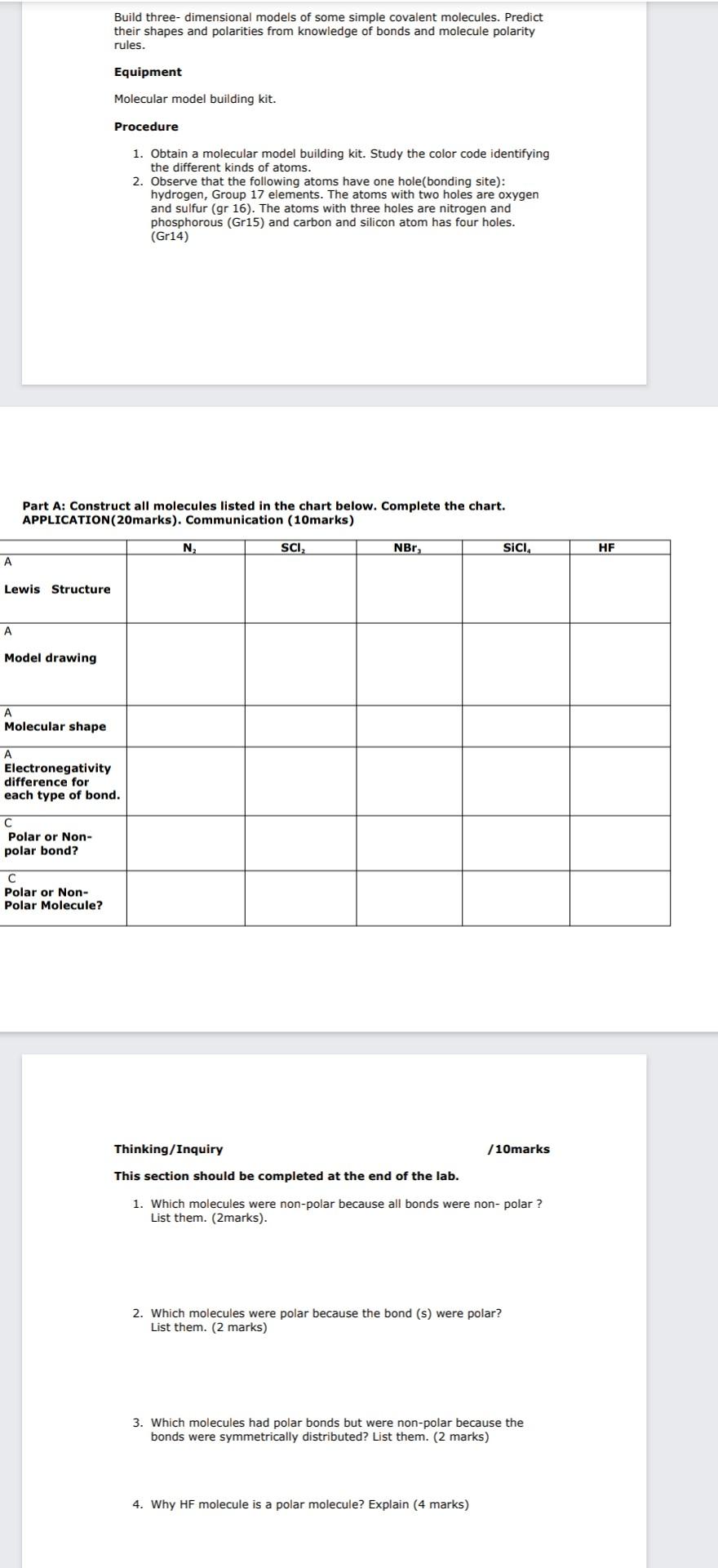 Solved Build three- dimensional models of some simple | Chegg.com