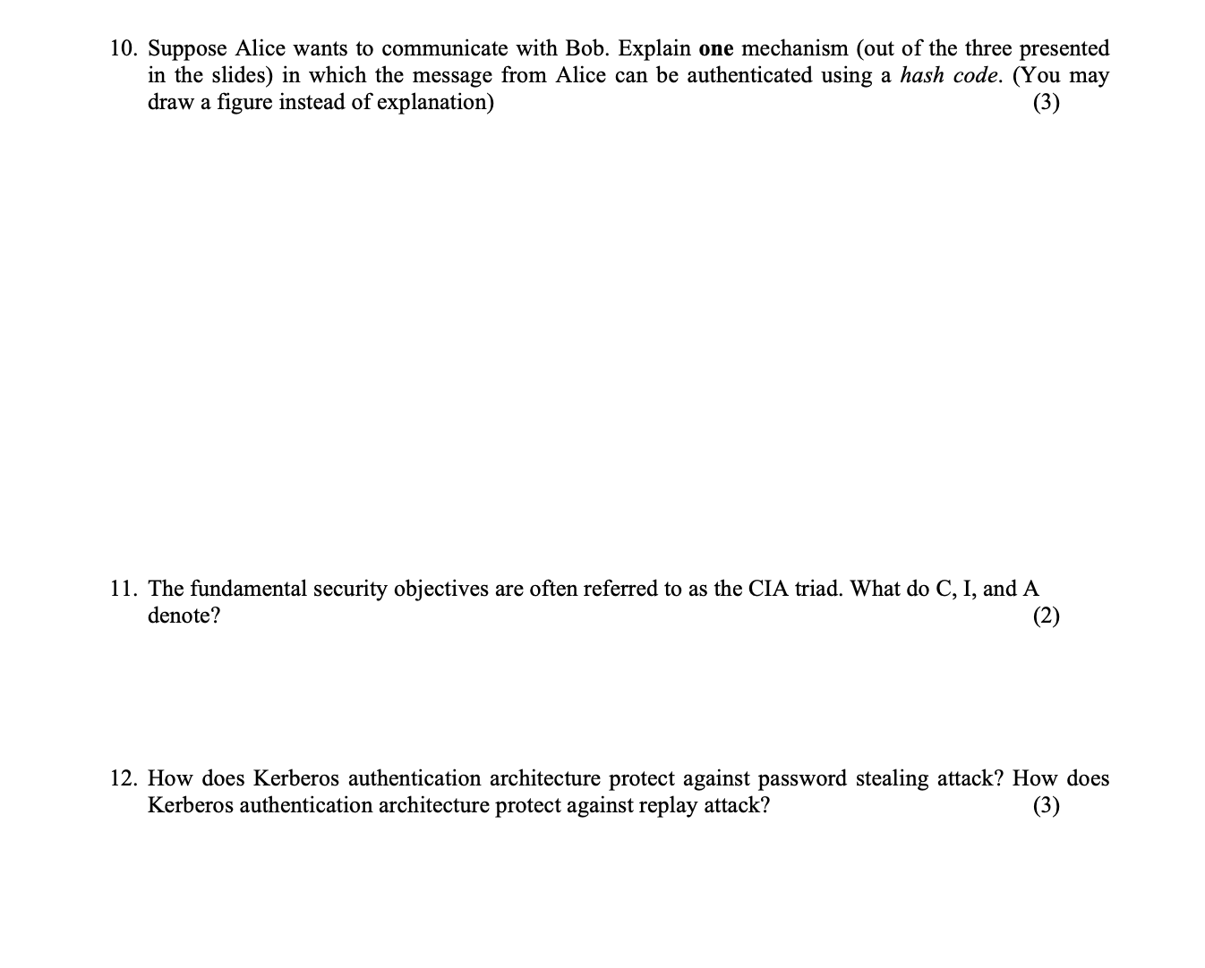 Solved Suppose Alice wants to communicate with Bob. Explain | Chegg.com