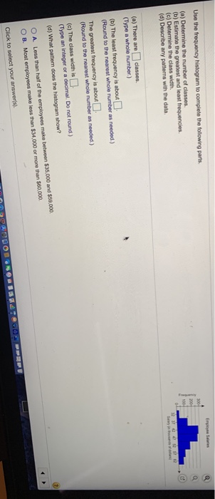 Solved 3001 2004 Use the frequency histogram to complete the | Chegg.com