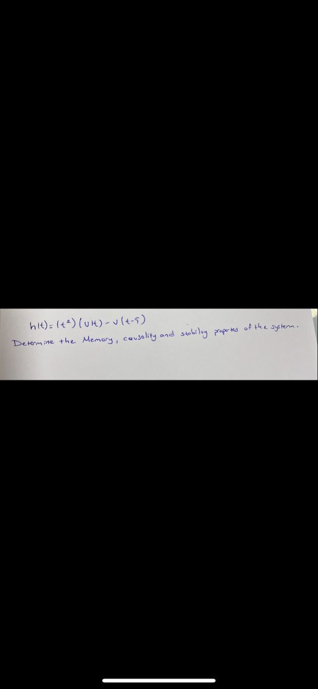 Solved Determine the Memory, causolity and stabilty | Chegg.com