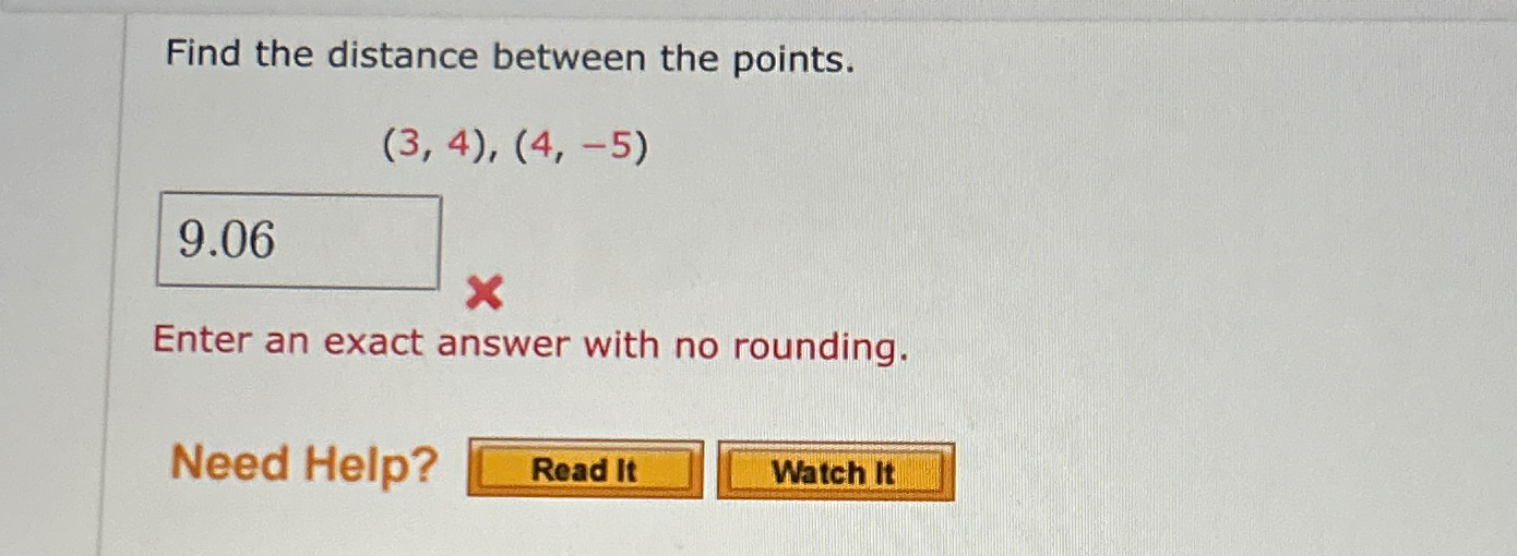 Solved Find the distance between the | Chegg.com