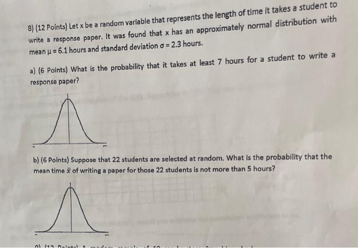 Solved 8) (12 Points) Let x be a random variable that | Chegg.com Solved 8) (12 Points) Let x be a random variable that | Chegg.com