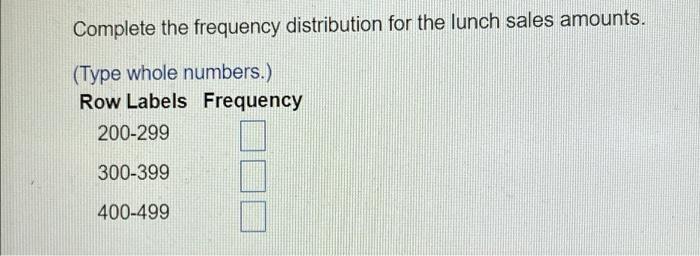 Solved Use a Pivot Table to construct a frequency | Chegg.com