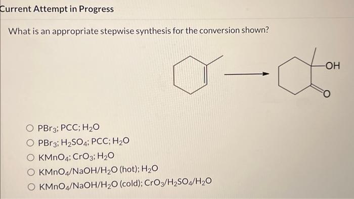 Solved What is an appropriate stepwise synthesis for the | Chegg.com