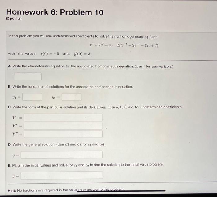 Solved Homework 6: Problem 10 (2 points) In this problem you | Chegg.com
