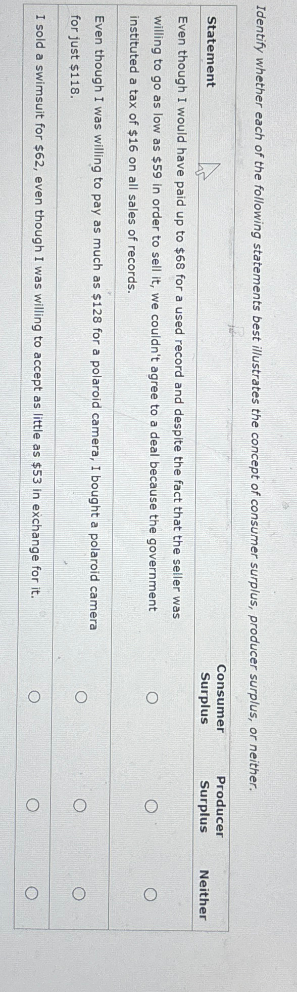 Solved Identify whether each of the following statements | Chegg.com
