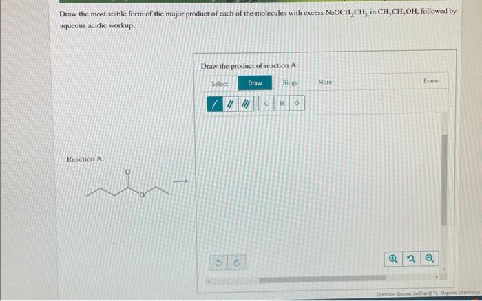 Solved Draw the most stable form of the major product of | Chegg.com