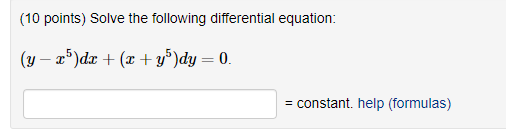Solved (10 ﻿points) ﻿Solve the following differential | Chegg.com