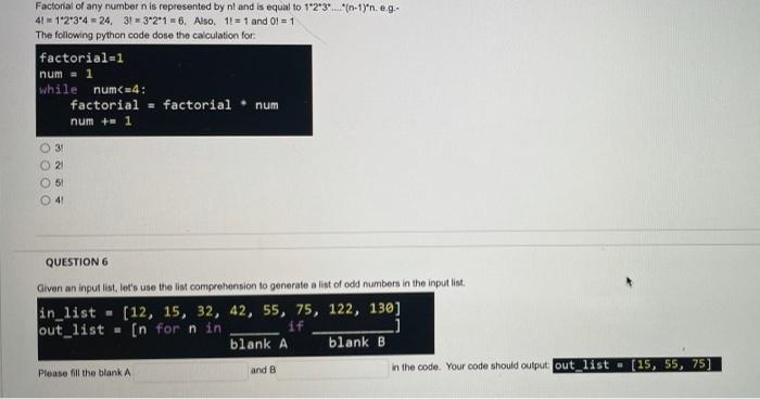 Solved Factorial of any number n is represented by nl and is | Chegg.com
