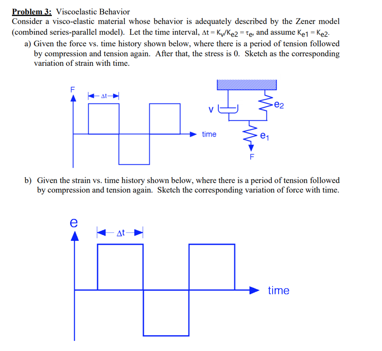 Solved Problem 3: Viscoelastic BehaviorConsider a | Chegg.com