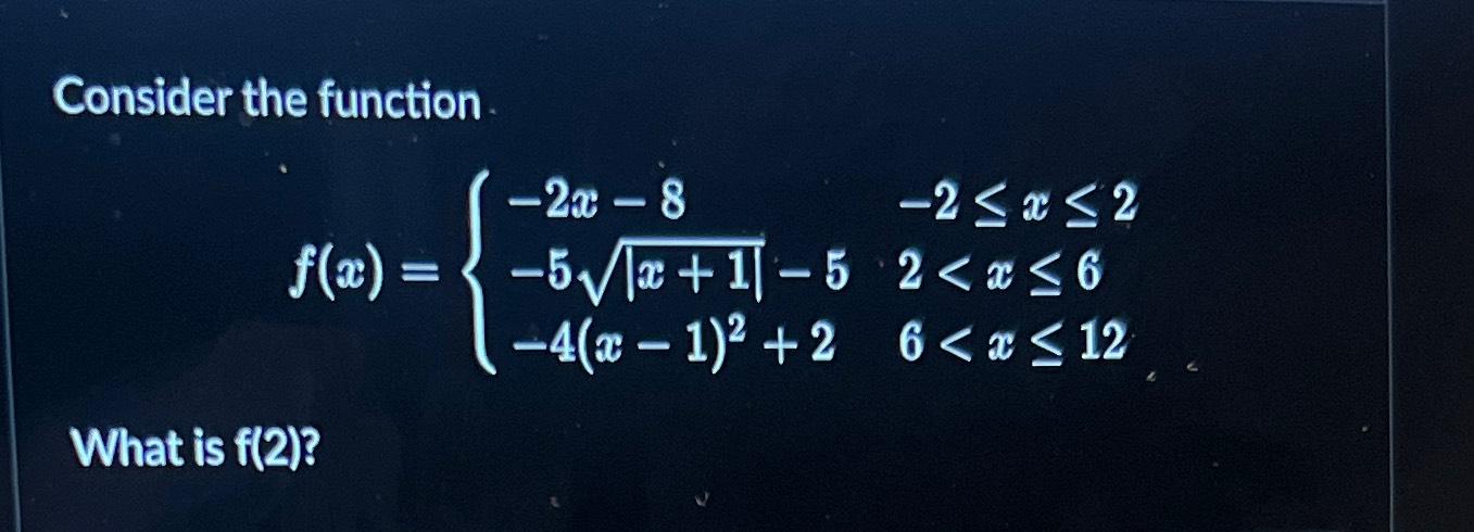 Solved Consider the functionf(2) | Chegg.com Solved Consider the functionf(2) | Chegg.com
