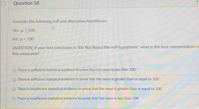 Solved Consider the following null and alternative | Chegg.com