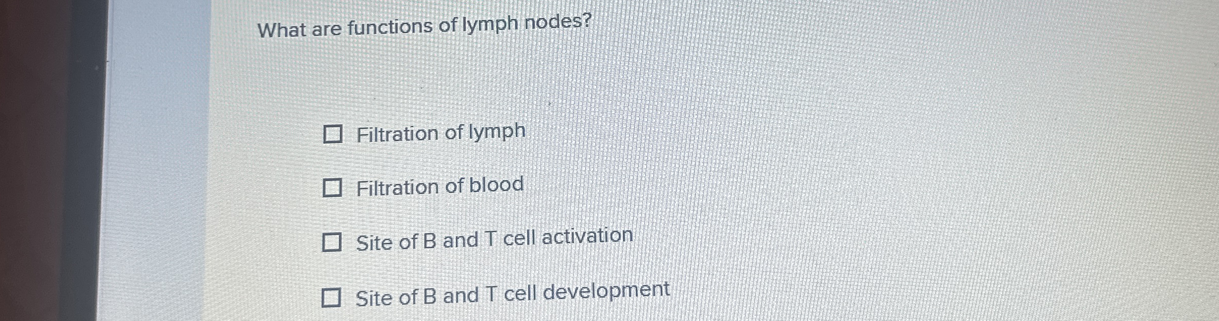 Solved What are functions of lymph nodes?Filtration of | Chegg.com