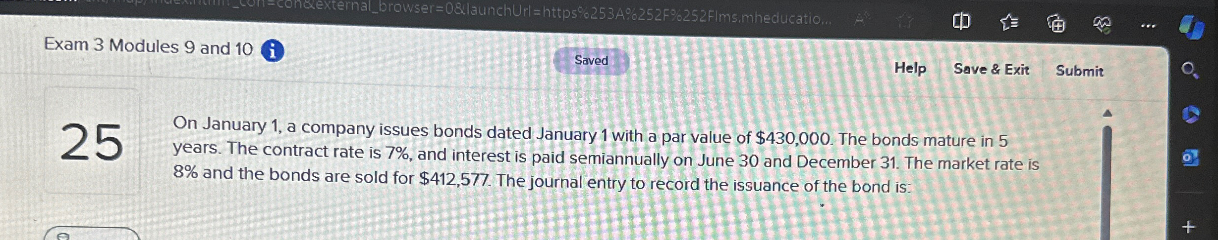 Solved Exam 3 ﻿Modules 9 ﻿and 10SavedHelpSave & | Chegg.com