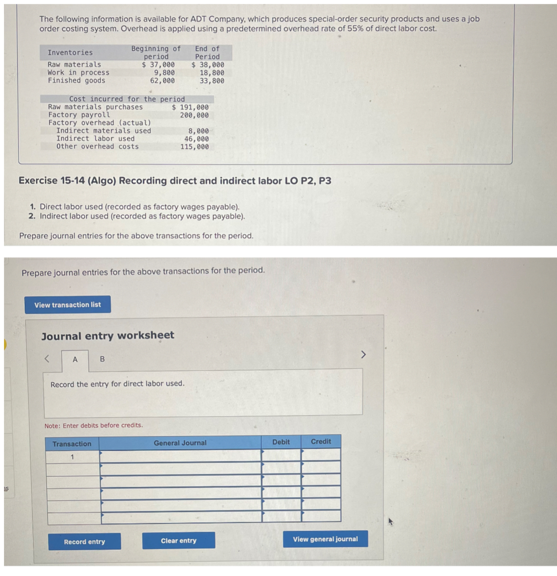 Solved The following information is available for ADT | Chegg.com