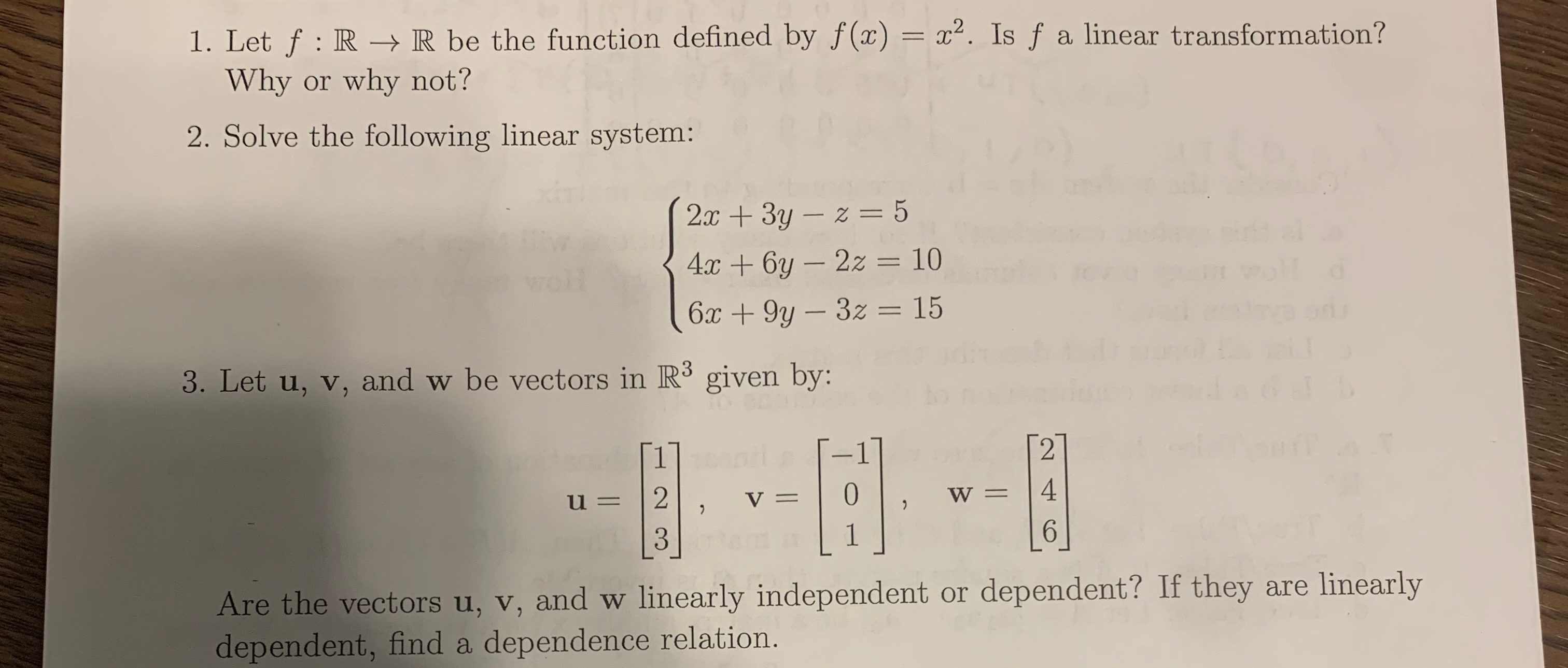 Solved Let f:R→R ﻿be the function defined by f(x)=x2. ﻿Is f | Chegg.com