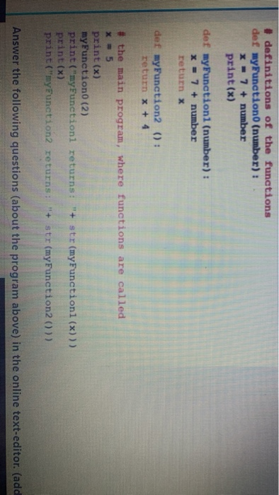 Solved #definitions of the functions det my Function | Chegg.com