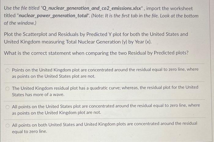 Solved Use the file titled | Chegg.com