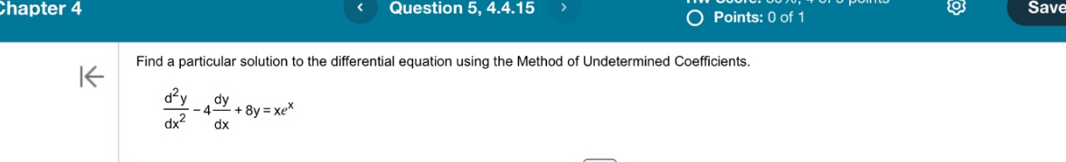 Solved Chapter 4Question 5, 4.4.15Points: 0 ﻿of 1SaveFind a | Chegg.com