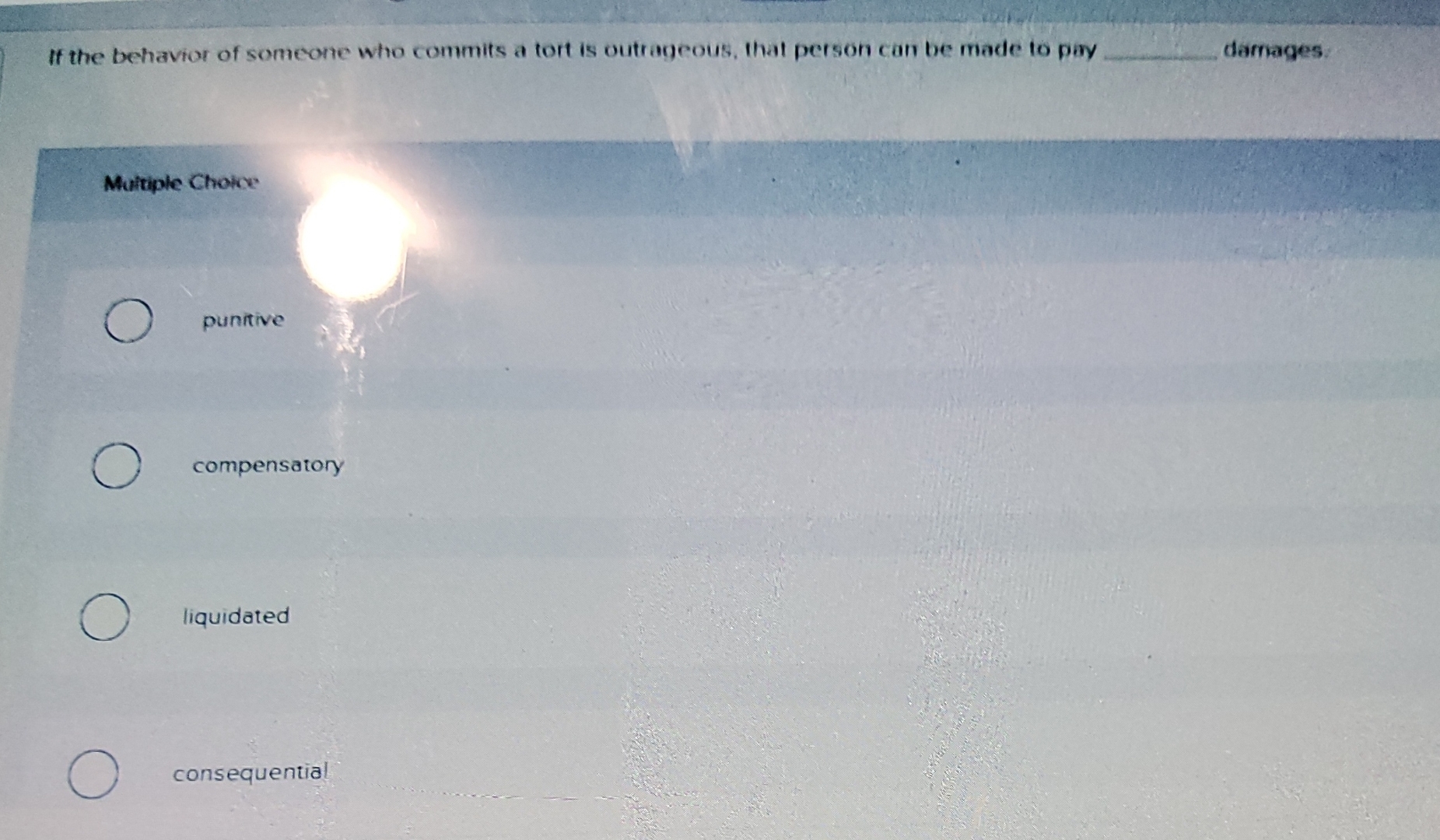 Solved If the behavior of someone who commits a tort is | Chegg.com