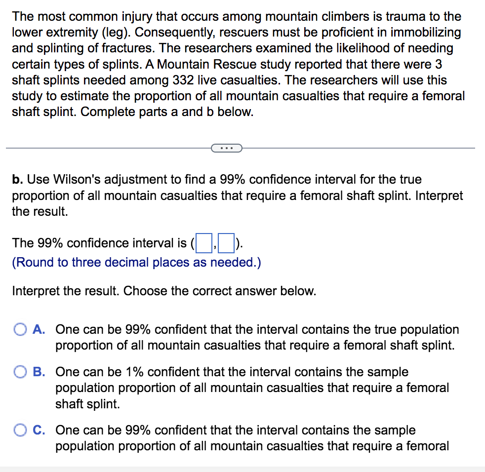 Solved b. ﻿Use Wilson's adjustment to find a 99\% | Chegg.com