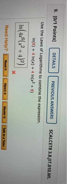 Solved 9. [0/1 Points] DETAILS PREVIOUS ANSWERS SCALCET8 | Chegg.com