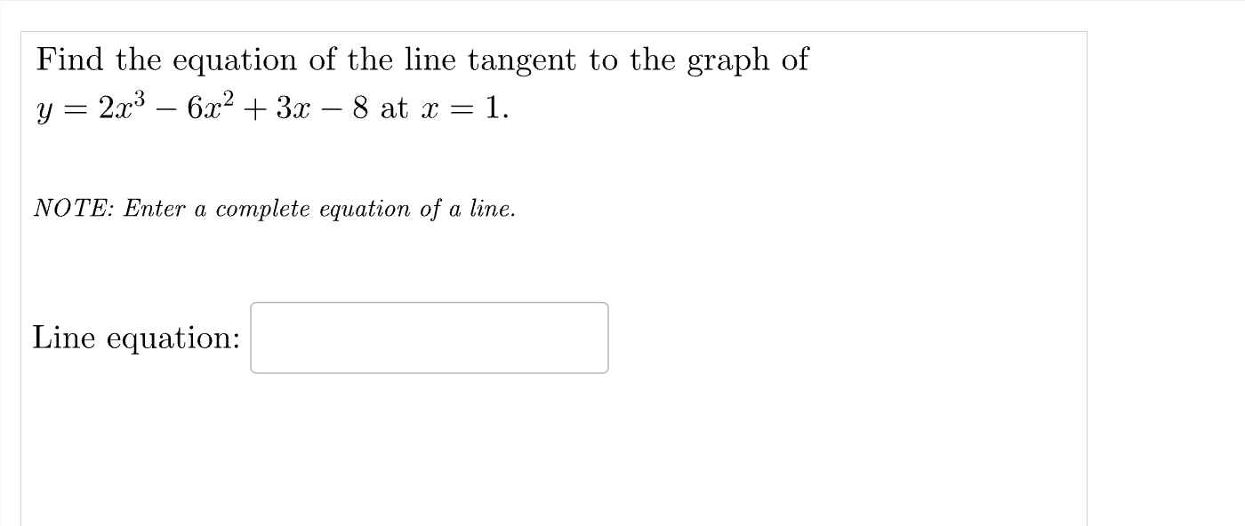 Solved Find the equation of the line tangent to the graph | Chegg.com