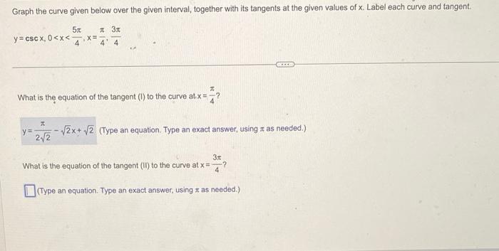 Solved Graph the curve given below over the given interval, | Chegg.com