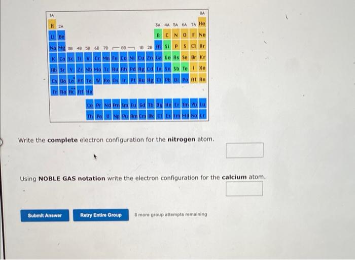 Solved Write The Complete Electron Configuration For The