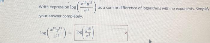 Solved Use the Laws of logarithms to rewrite the expression | Chegg.com