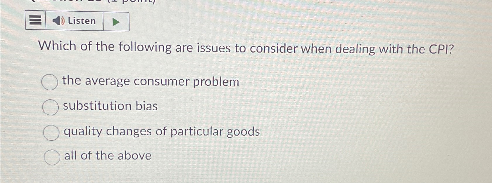 Solved ListenWhich of the following are issues to consider | Chegg.com