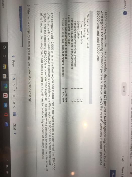 Solved LUUwel-UUDUNCIONES 725... LO ework a Saved Help Save | Chegg.com