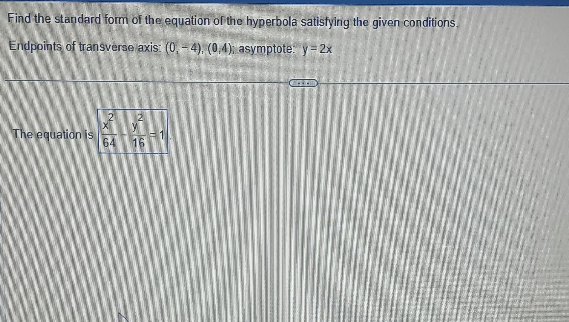 Solved Find the standard form of the equation of the | Chegg.com