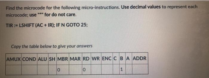 Solved micro code | Chegg.com