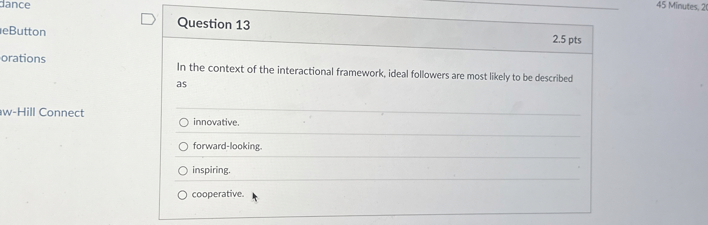 Solved danceeButtonorationsw-Hill ConnectQuestion 1345 | Chegg.com