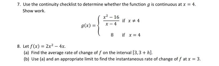 Solved 7 Use The Continuity Checklist To Determine Whether