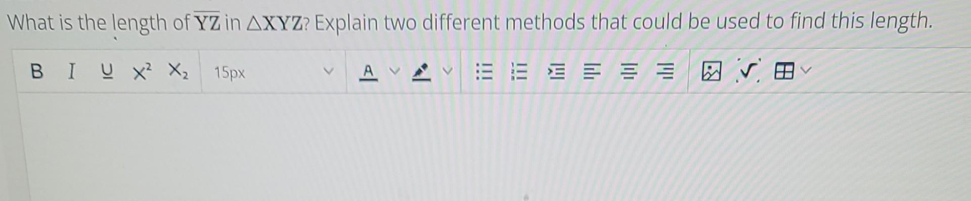 What is the length of YZ in AXYZ? Explain two | Chegg.com