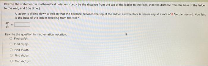 Solved Rewrite the statement in mathematical notation. (Let | Chegg.com